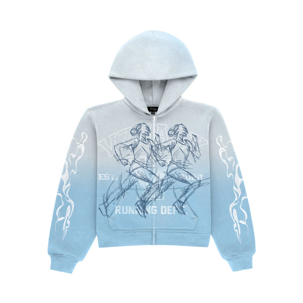 "SKYFALL BLUE" BOXY OVERSIZED ZIP UP JACKET – Visionary Club